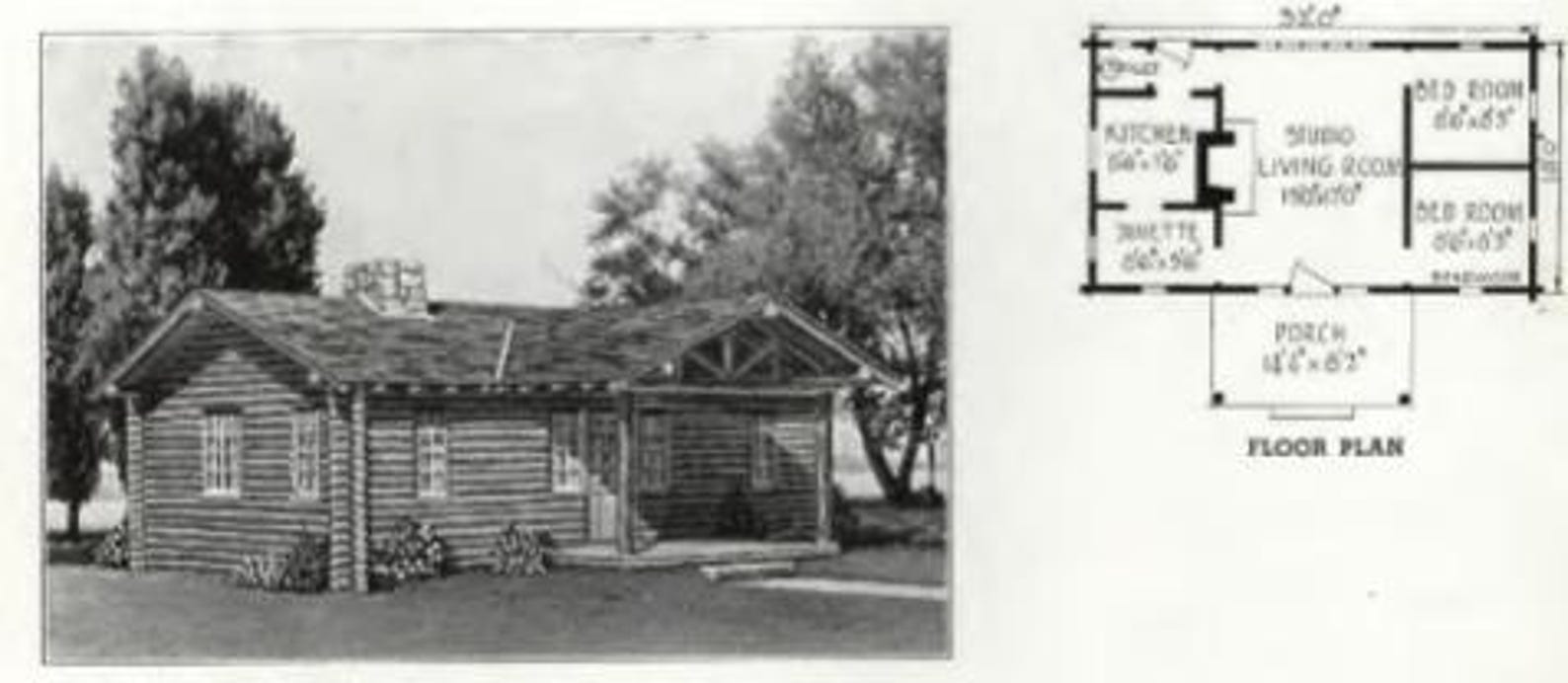 40+ Vintage Cabin & Cottage Floor Plans - Digital Download (PDF) - 33 ...