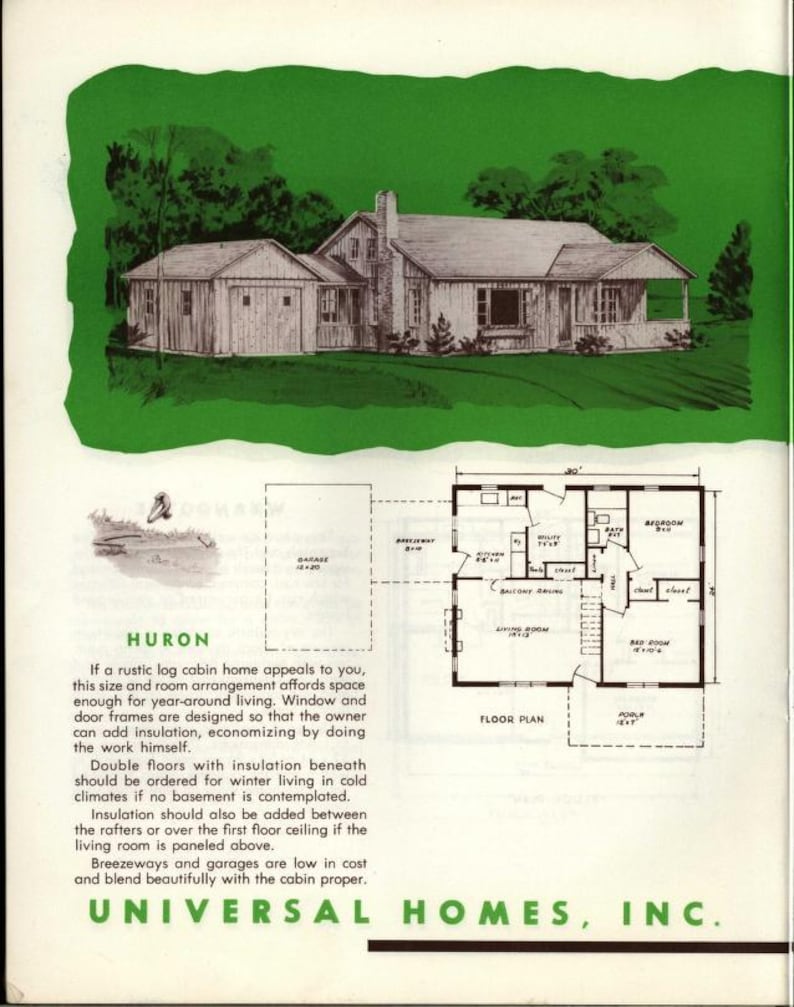 20+ Rustic Cabin Floorplans (PDF, 1940s “rustic Cedar Sectional Log ...