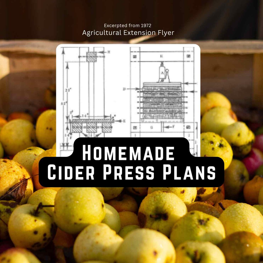 Homemade Cider Press Plans (PDF File, 2pp., Diagrams, Materials ...