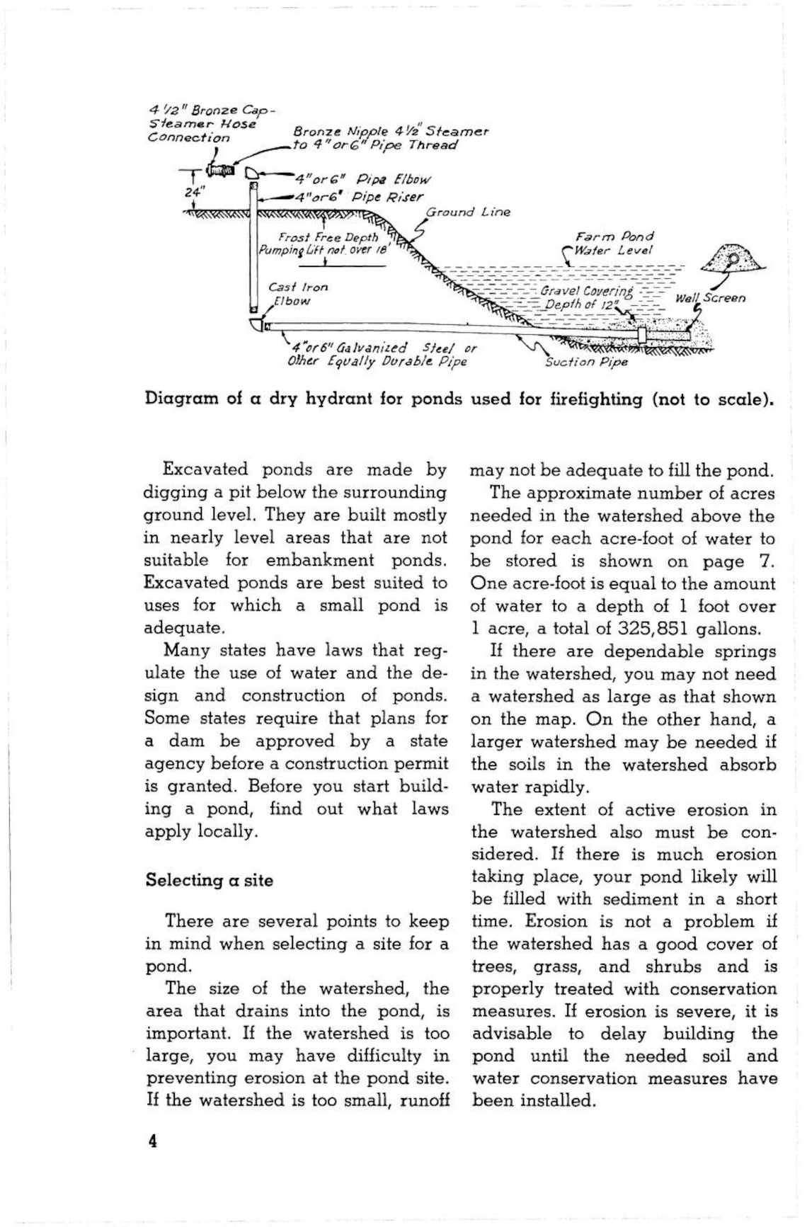 Pond Building Plans (PDF File), Building a Pond, Vintage Farmer's ...