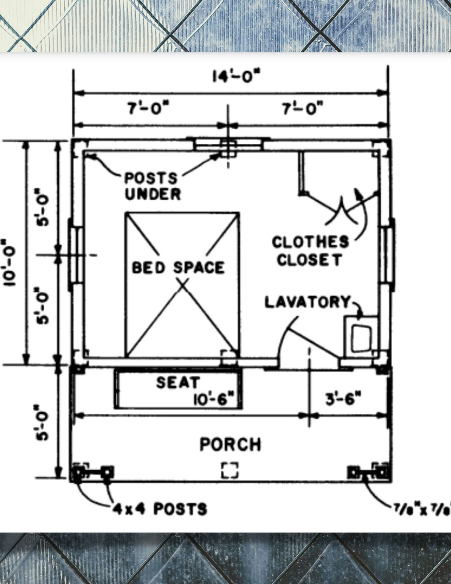 Cabin Plan, 10' X 14', 140 SF, 1 Bath, Efficiency, Tiny House, Office ...