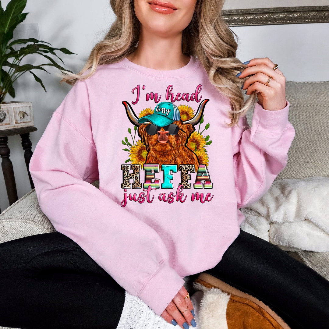 Head Heffa DTF Transfer Highland Cow Print Sublimation Transfer Funny ...