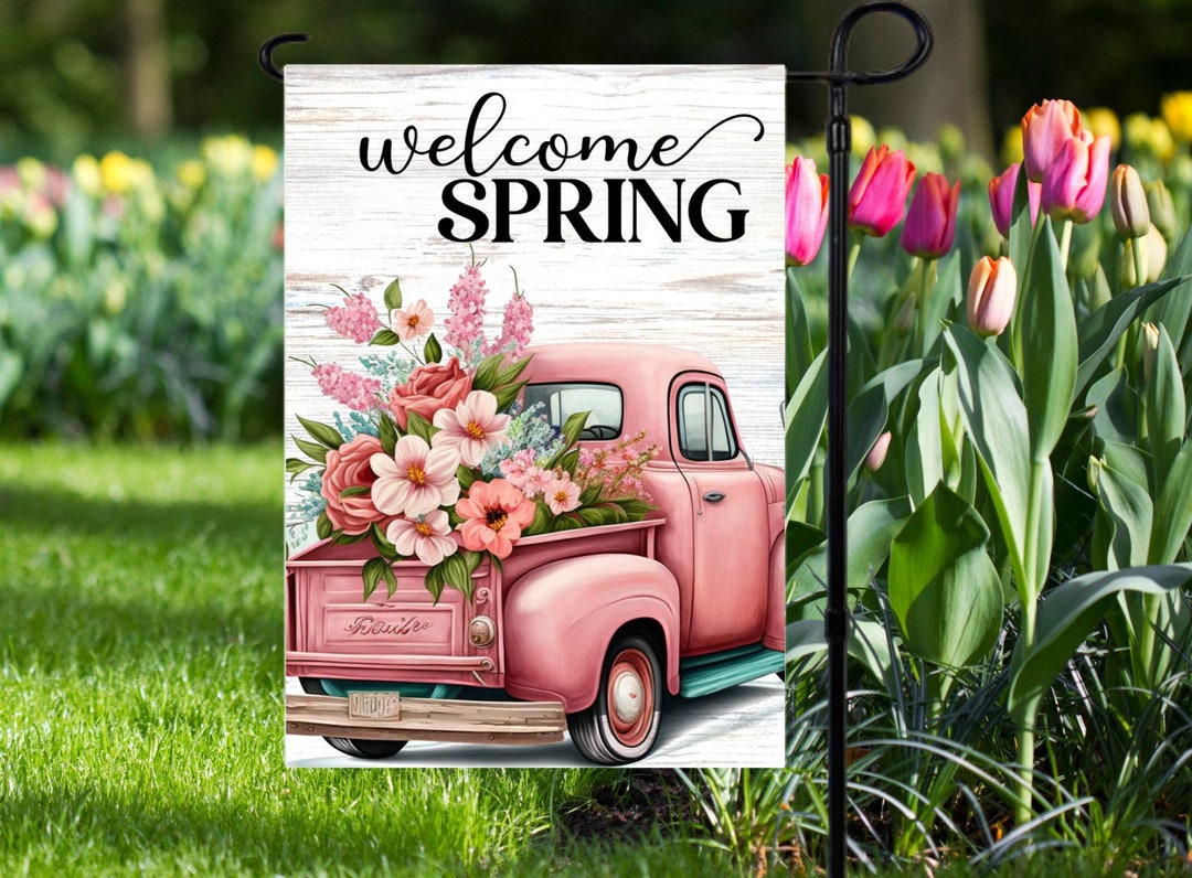 Hello Spring Garden Flag-12x18 Garden Flag-housewarming Gift-spring ...