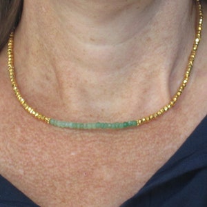 Vintage Baroni Designs Aventurine Gemstone and Gold Plated Choker ...