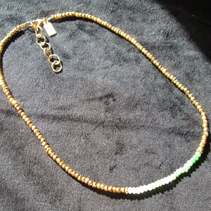 Vintage Baroni Designs Aventurine Gemstone and Gold Plated Choker ...