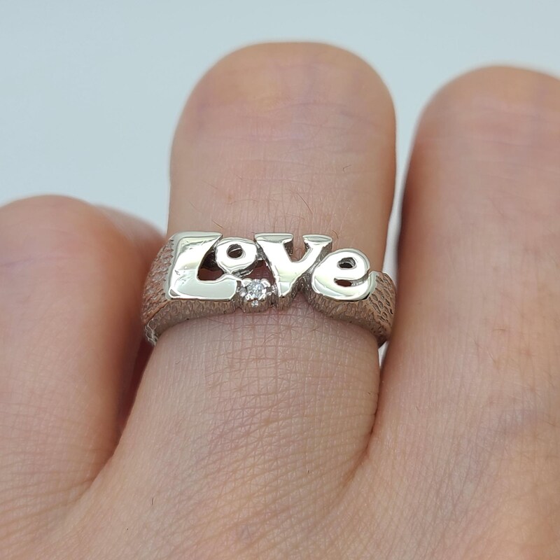 Gold Love Ring - Etsy