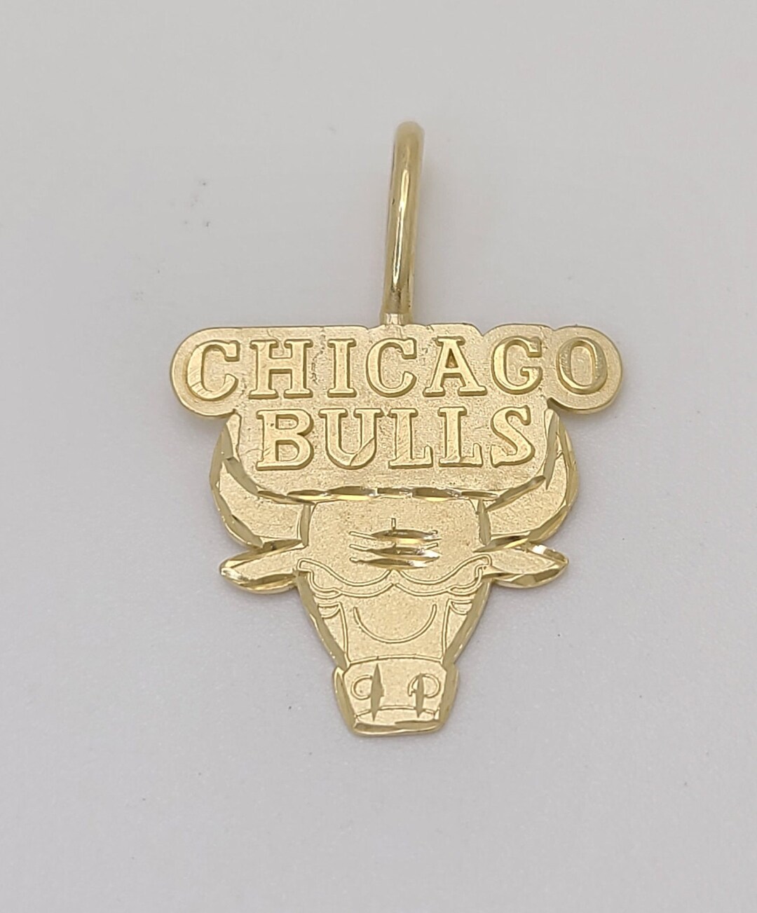 Vintage 14k Yellow Solid Gold Chicago Bulls NBA Pendant Charm - Etsy