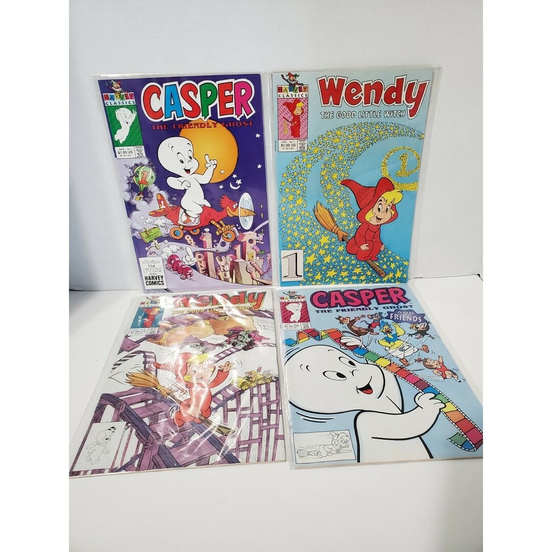Harvey Classic Comics Wend and Caspe (1991) Harvey Comics, 4 Comic Lot ...