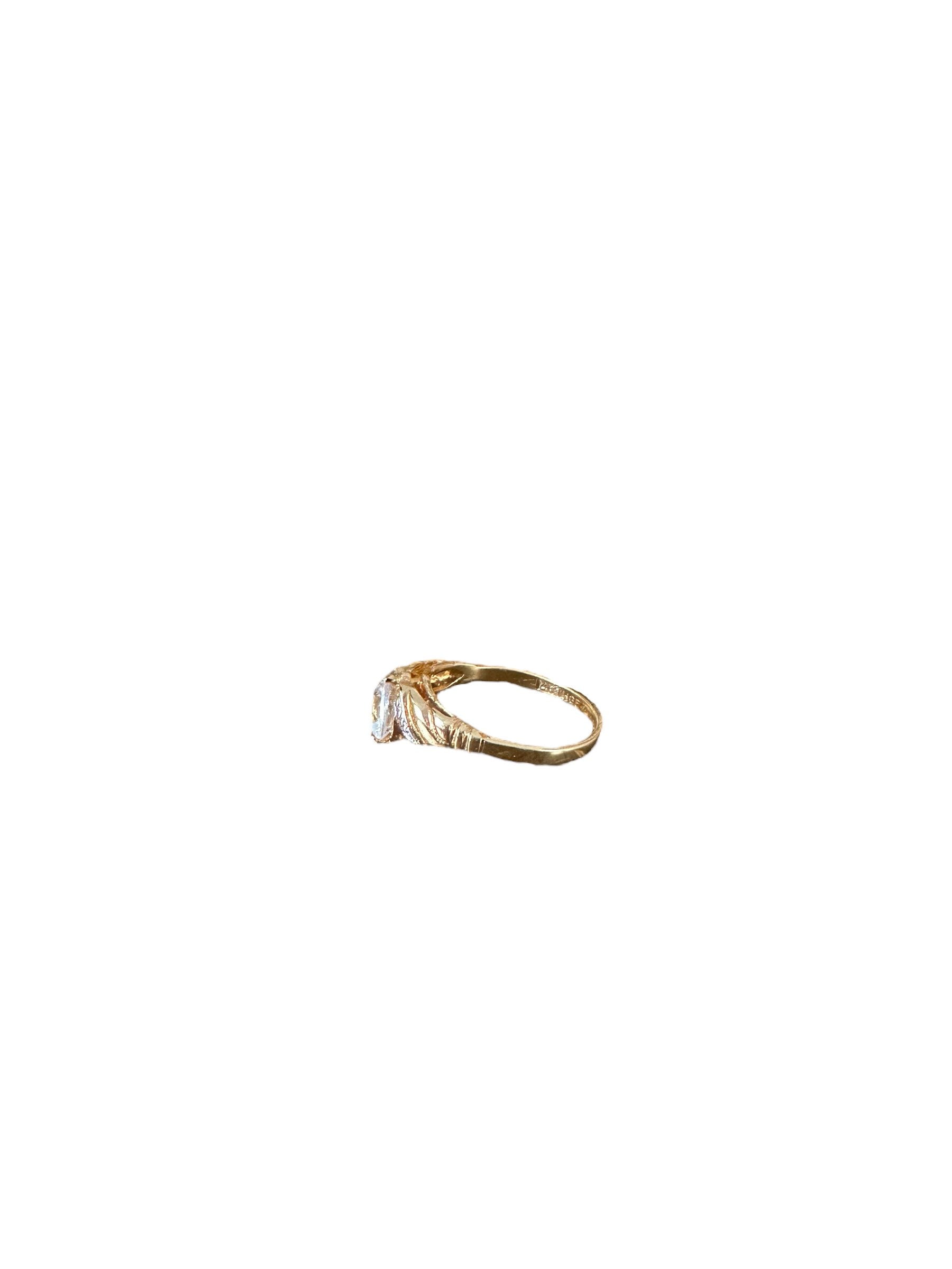 LIND Two Toned 14K HGE Cubic Zirconia Ring - Etsy