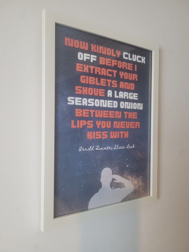 Red Dwarf TV Show | A4 & A3 Wall Art Poster | Arnold Rimmer Quote ...