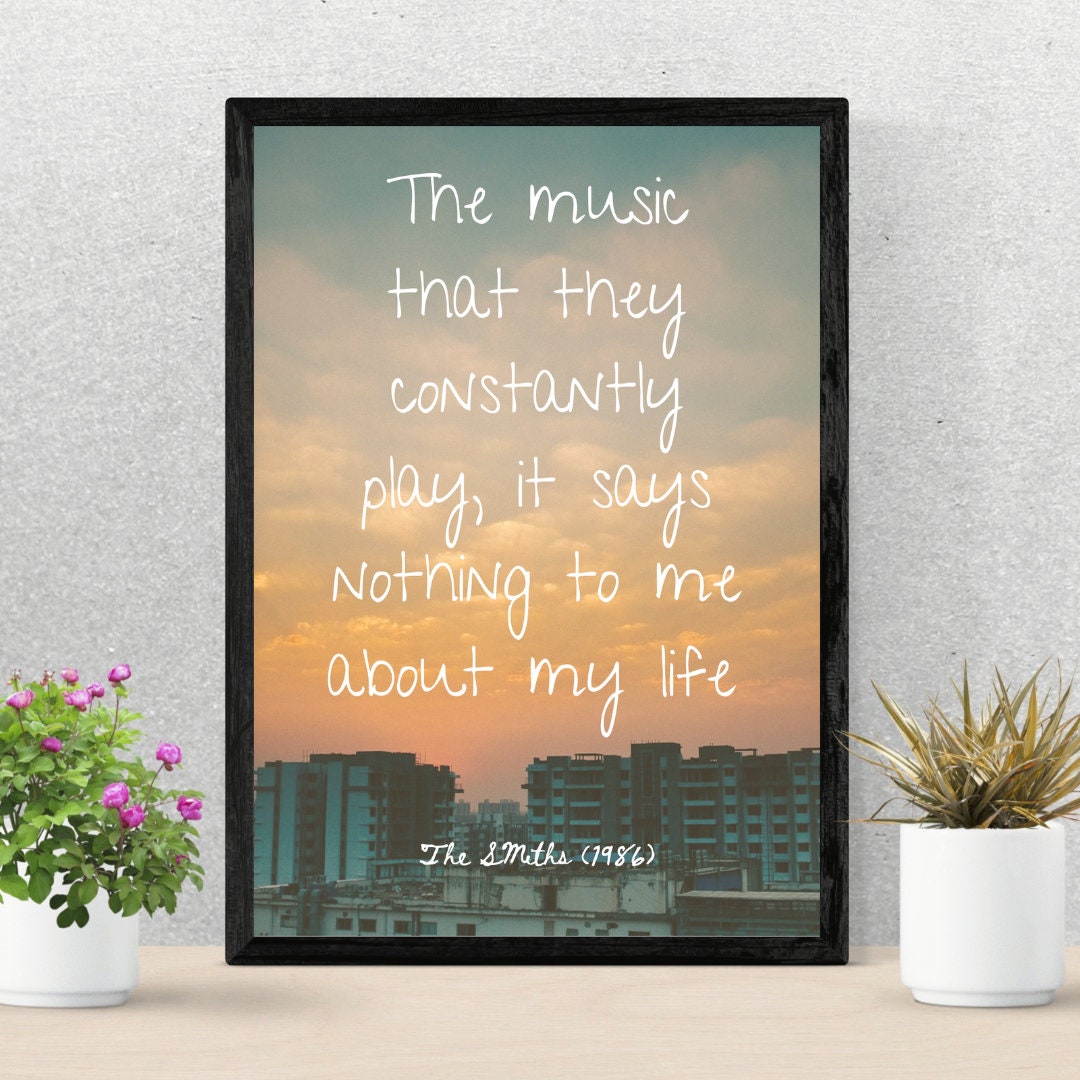 The Smiths | Panic | Song Lyric Poster | A4 and A3 | Framing Available ...