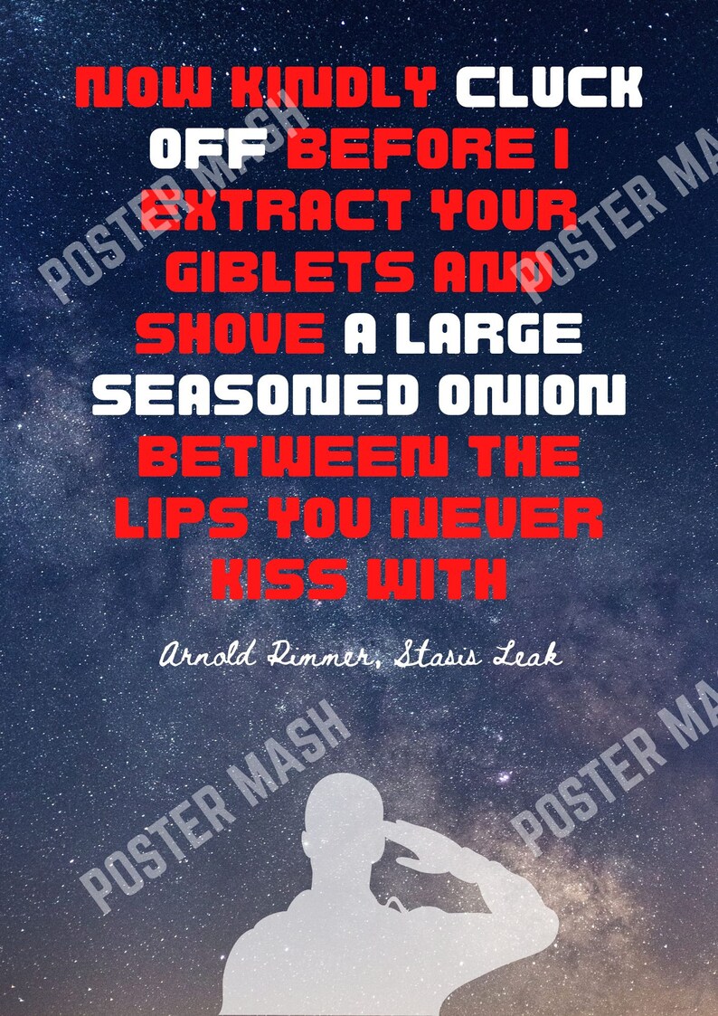 Red Dwarf TV Show | A4 & A3 Wall Art Poster | Arnold Rimmer Quote ...