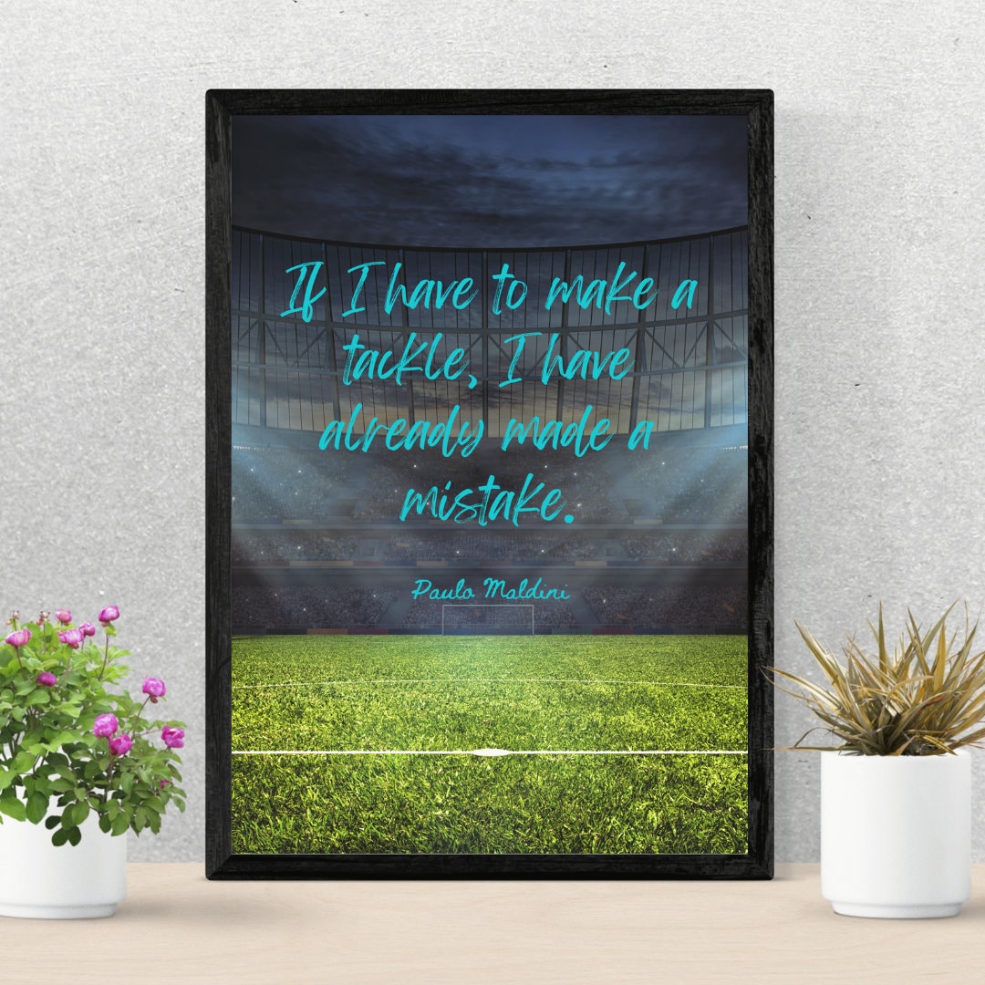 Football Legends Poster | Paolo Maldini | A4 & A3 Wall Art | Soccer ...