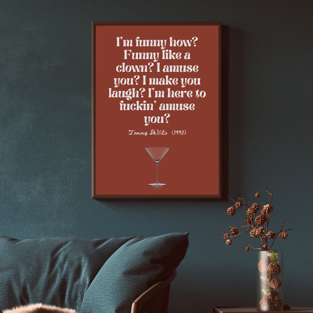Goodfellas Film Poster | Quote From Movie | A4 & A3 Wall Art | 90s ...