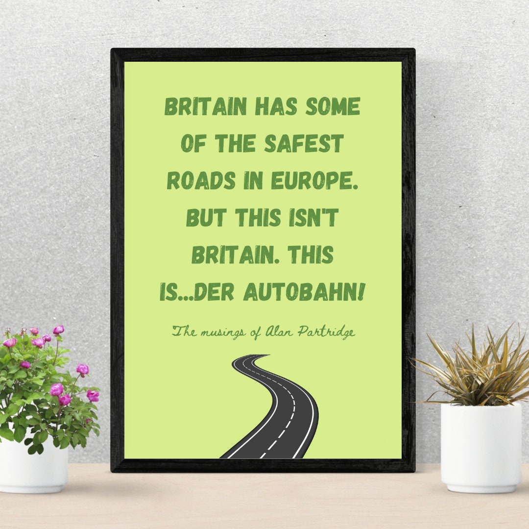 Alan Partridge TV Show | A4 & A3 Wall Art Poster | TV Comedy | Quote ...