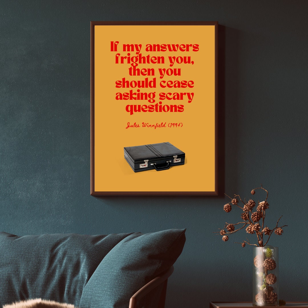 Pulp Fiction Quote Film Poster | A4 & A3 Wall Art | Cinema of Tarantino ...
