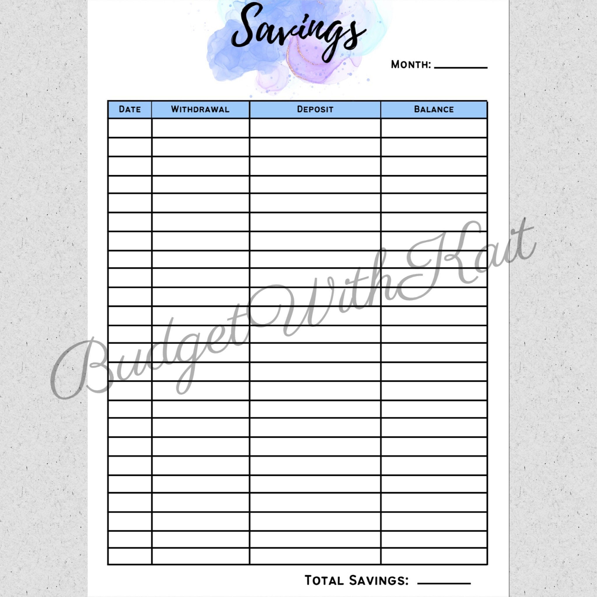 Savings Tracker Sheet Budget Sheet Saving Spreadsheet Budget Saving ...