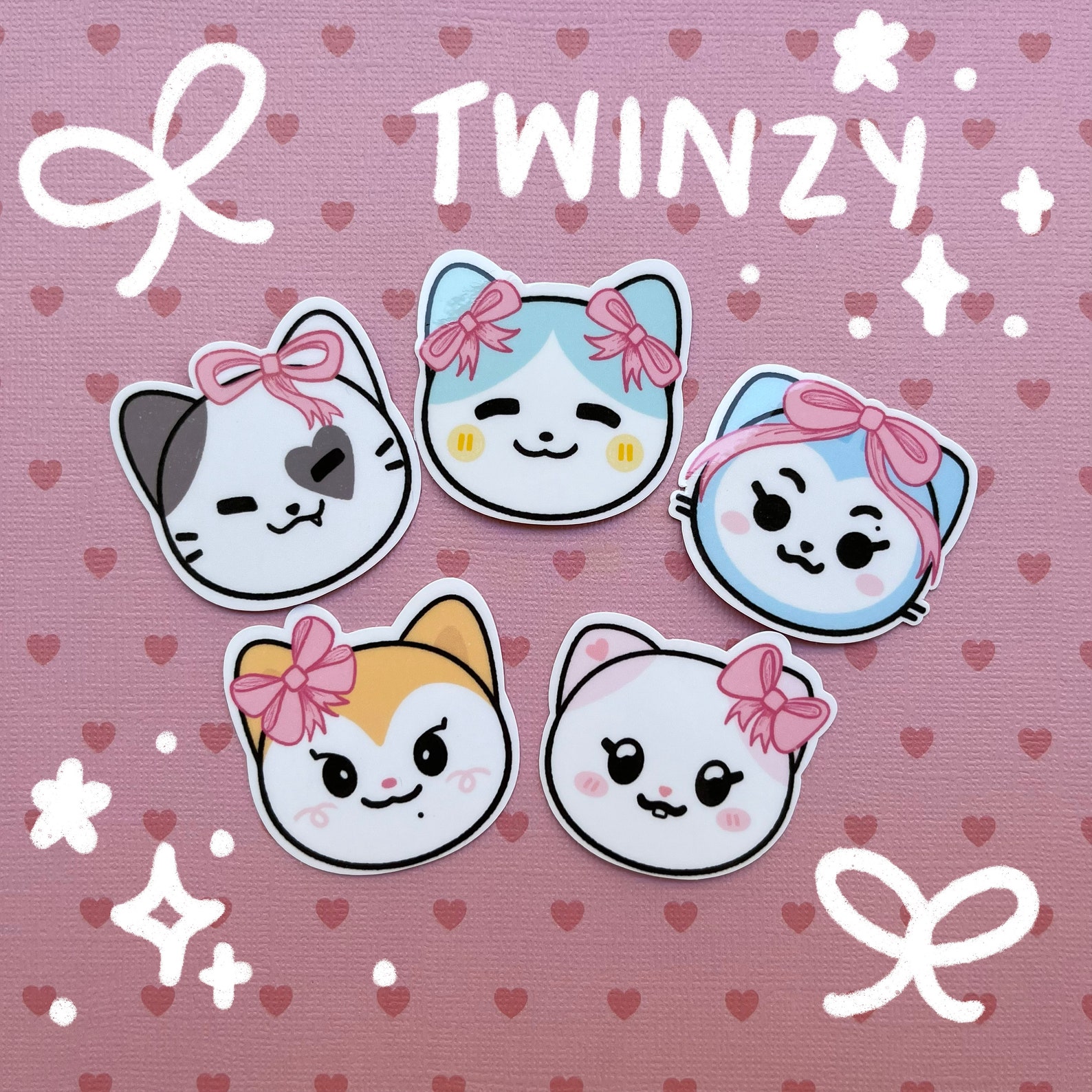 Itzy Twinzy Bow Doodle Stickers - Etsy