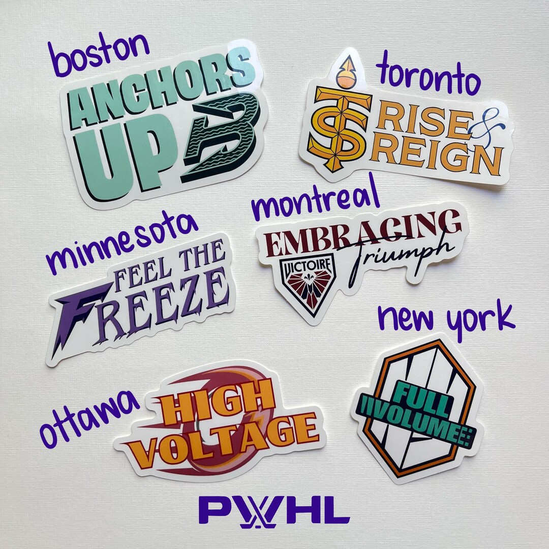 Pwhl Team Stickers - Women’s Hockey! Read Description!! - Etsy