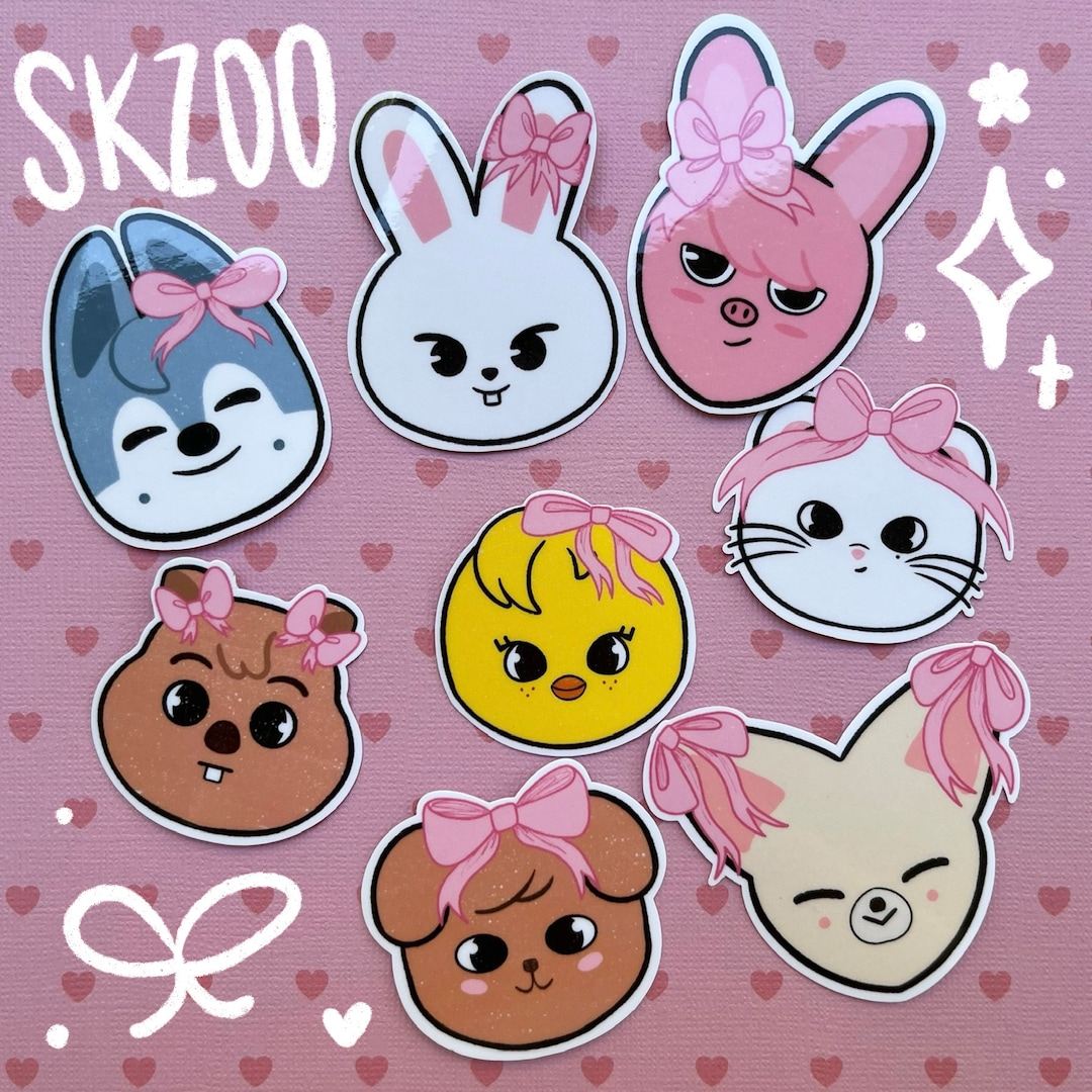Stray Kids Skz Skzoo Bow Doodle Stickers - Etsy