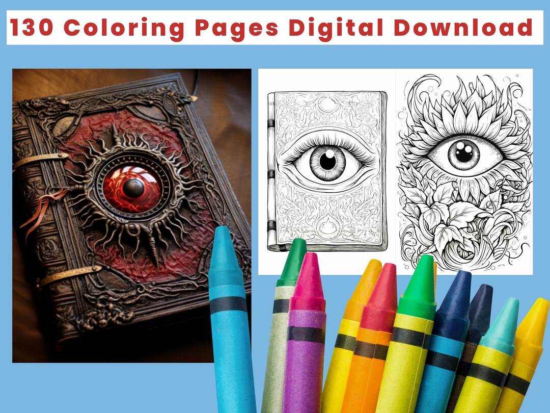 Digital Coloring Book Pages Digital Download Halloween - Etsy