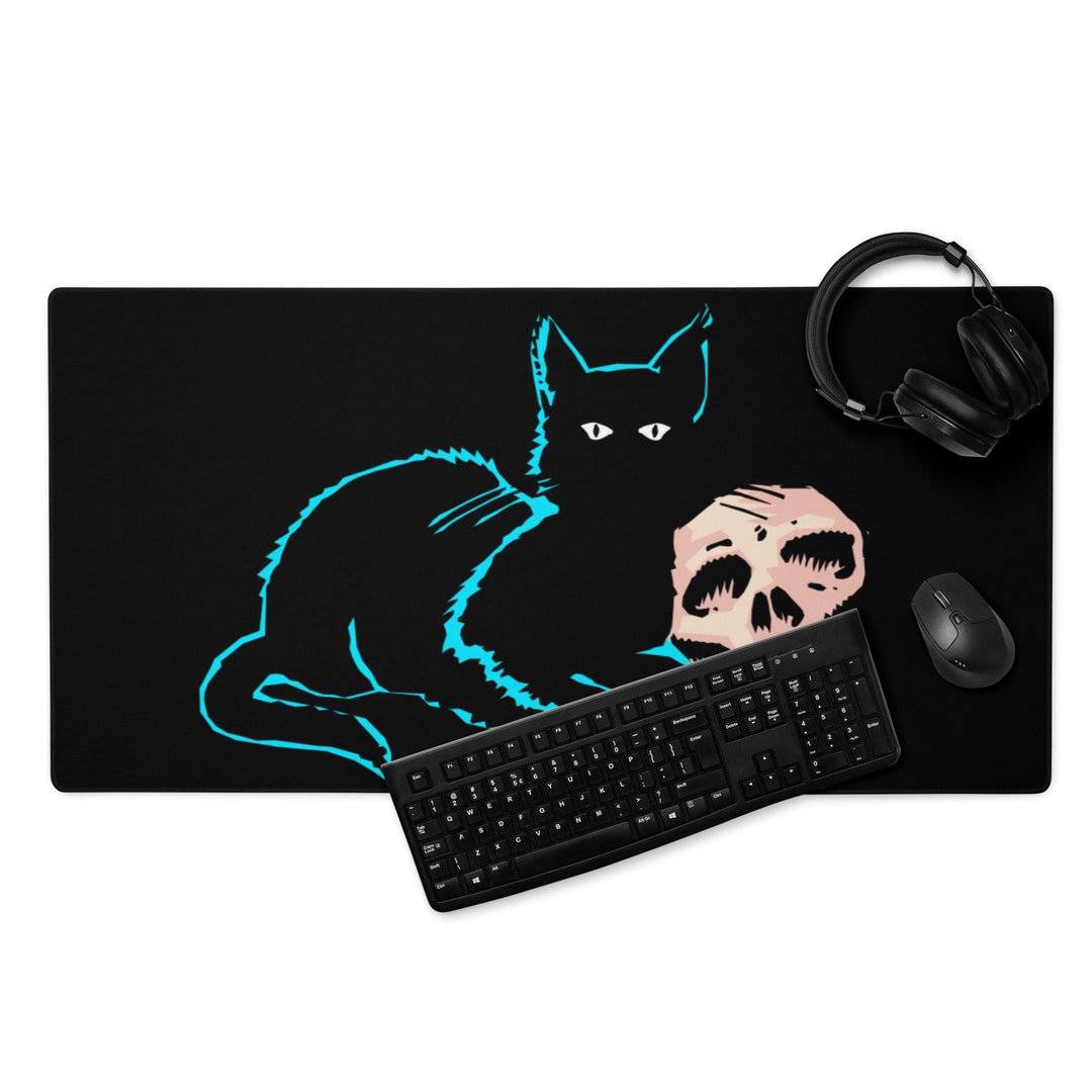 Halloween Cat Skull Gaming Mouse Pad - Etsy