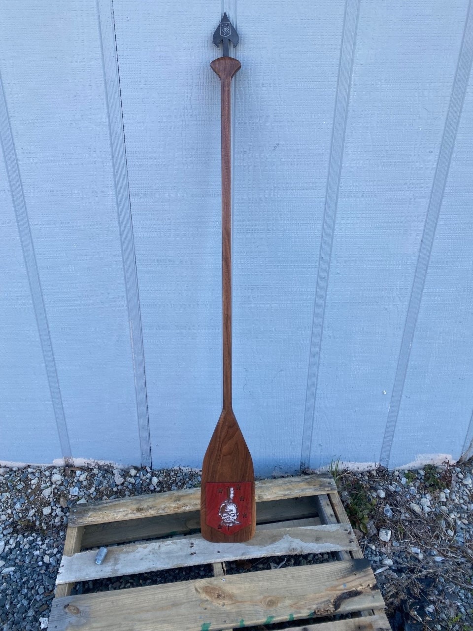 Military Memorabilia Commemorative Paddle With Metal Spade and Custom ...