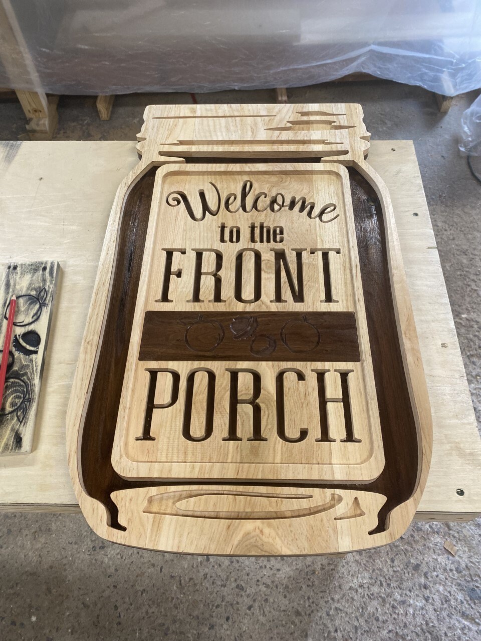 Custom Carved Wooden Mason Jar Sign - Etsy