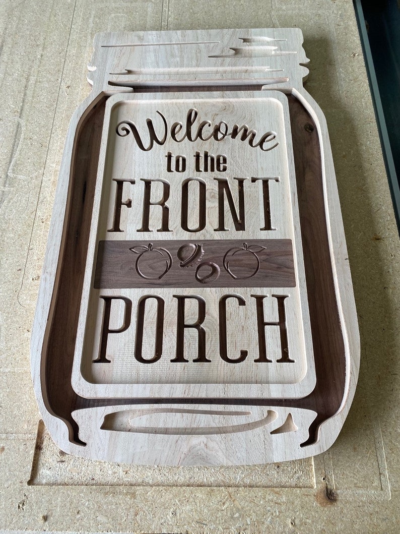 Custom Carved Wooden Mason Jar Sign - Etsy