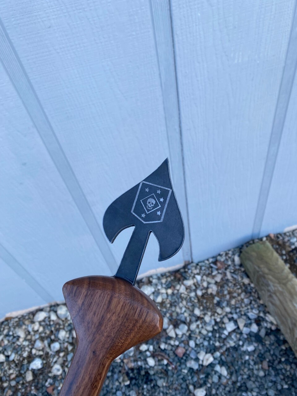 Military Memorabilia Commemorative Paddle With Metal Spade and Custom ...