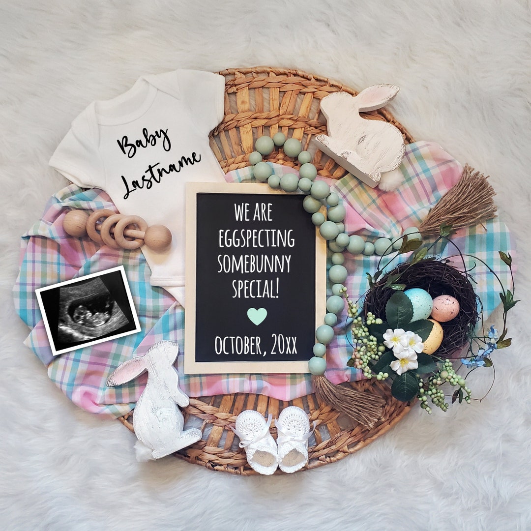 Funny Pregnancy Announcement, Easter Pregnancy Announcement, Baby ...