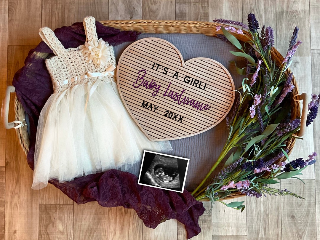 Digital Pregnancy Announcement Girl, It's A Girl Announcement Digital ...