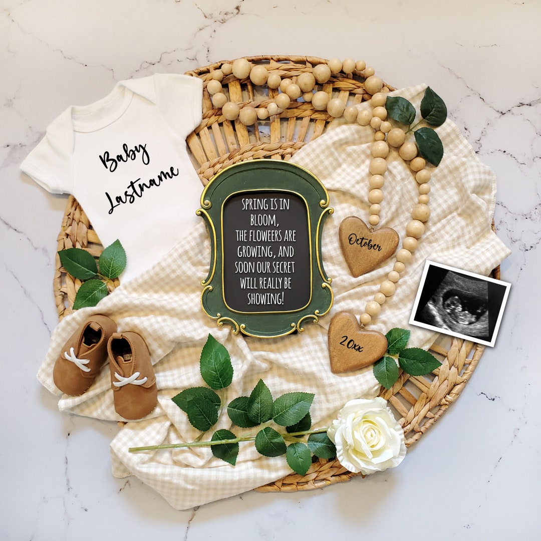 Pregnancy Announcement Springtime, Spring Pregnancy Announcement ...