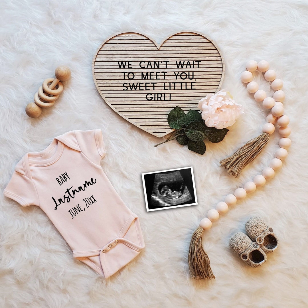 Digital Pregnancy Announcement Girl, We're Having A Girl, Girl ...