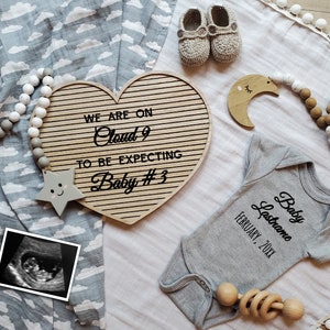 Baby Number 3 Announcement, Third Baby Announcement, Digital Pregnancy ...
