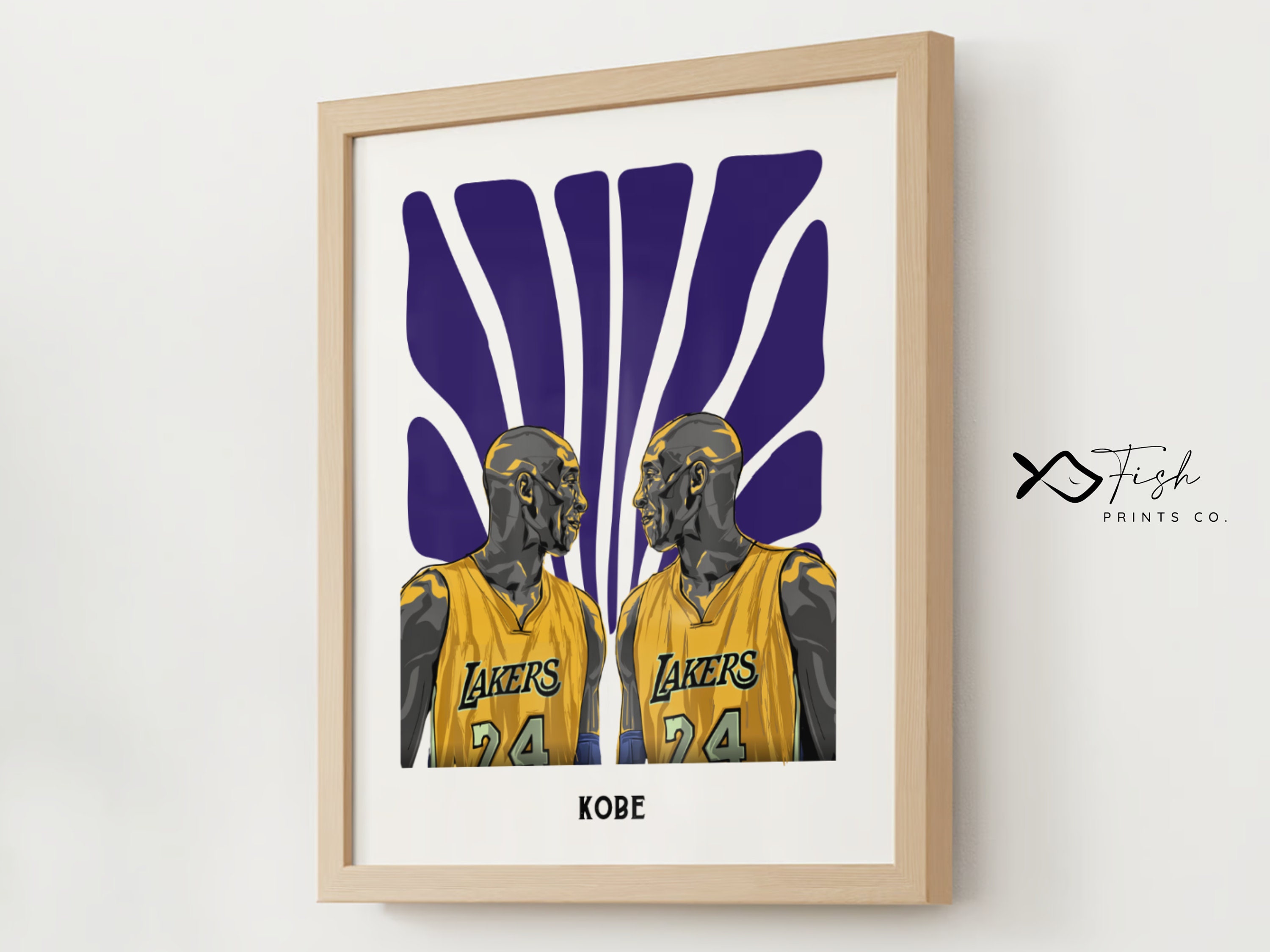 Kobe Bryant Digital Art Print | Lakers Abstract Wall Art | Basketball ...