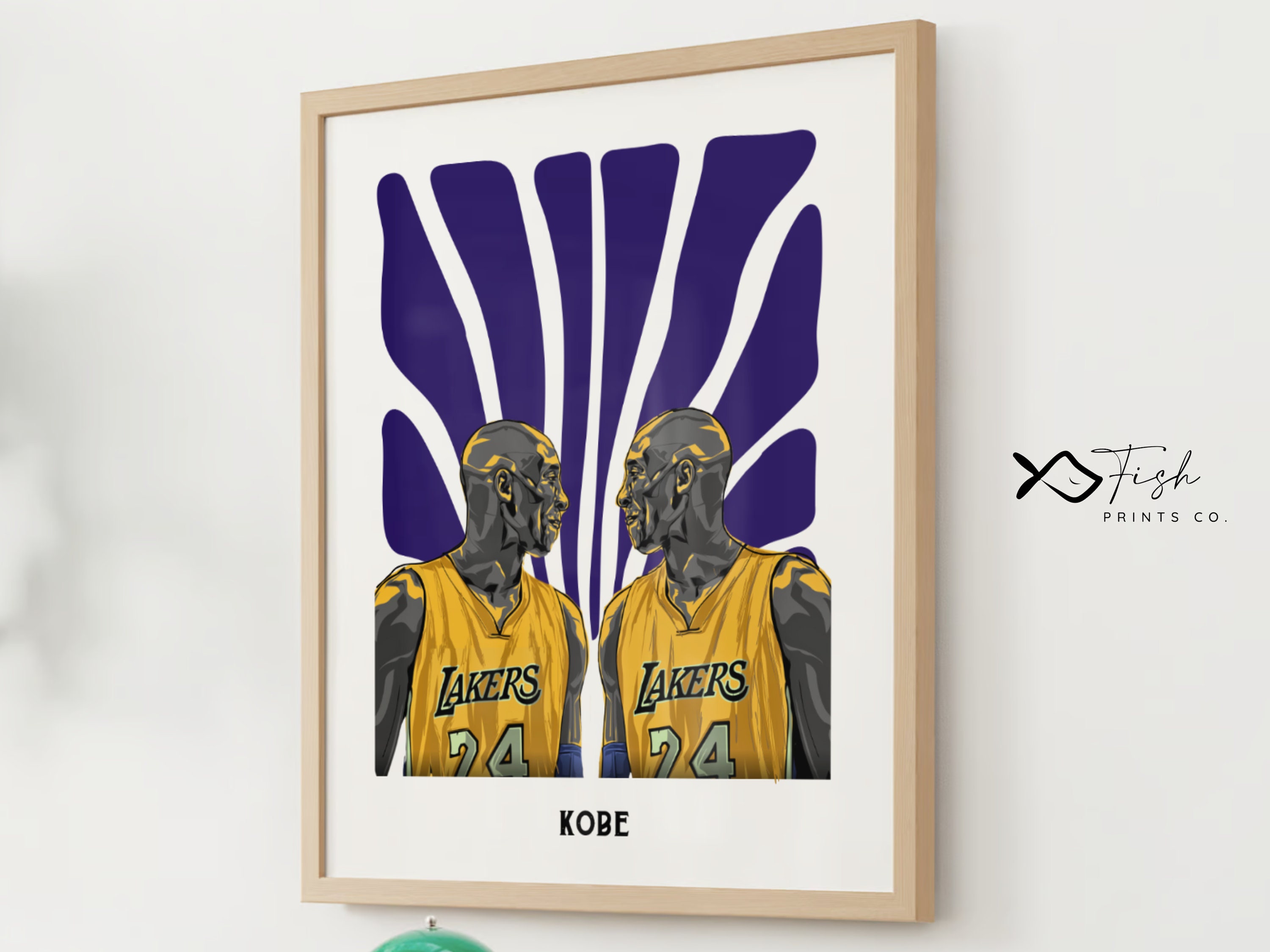 Kobe Bryant Digital Art Print | Lakers Abstract Wall Art | Basketball ...
