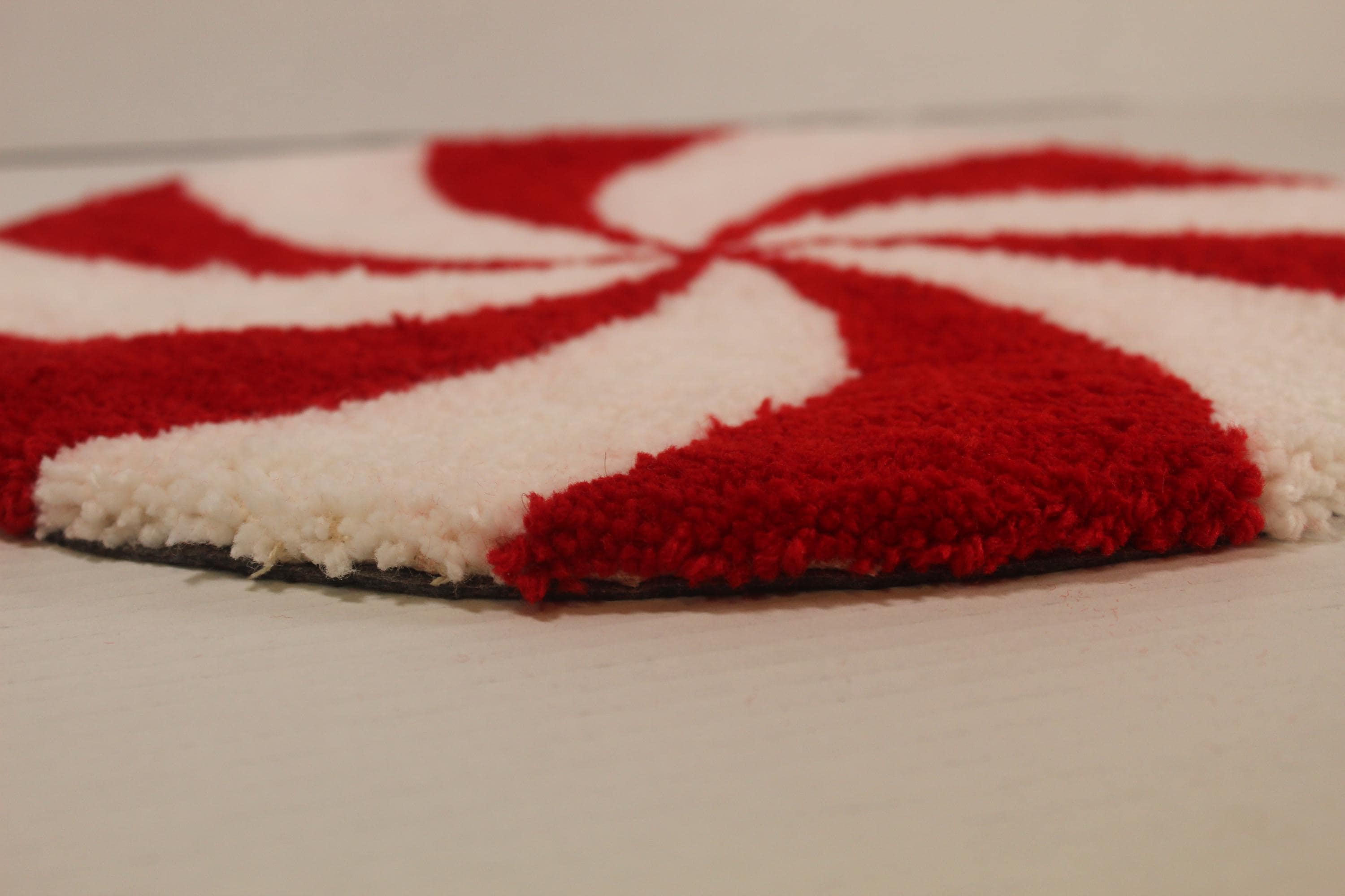 Peppermint Candy Hand Punch Needled Rug/decor Piece - Etsy