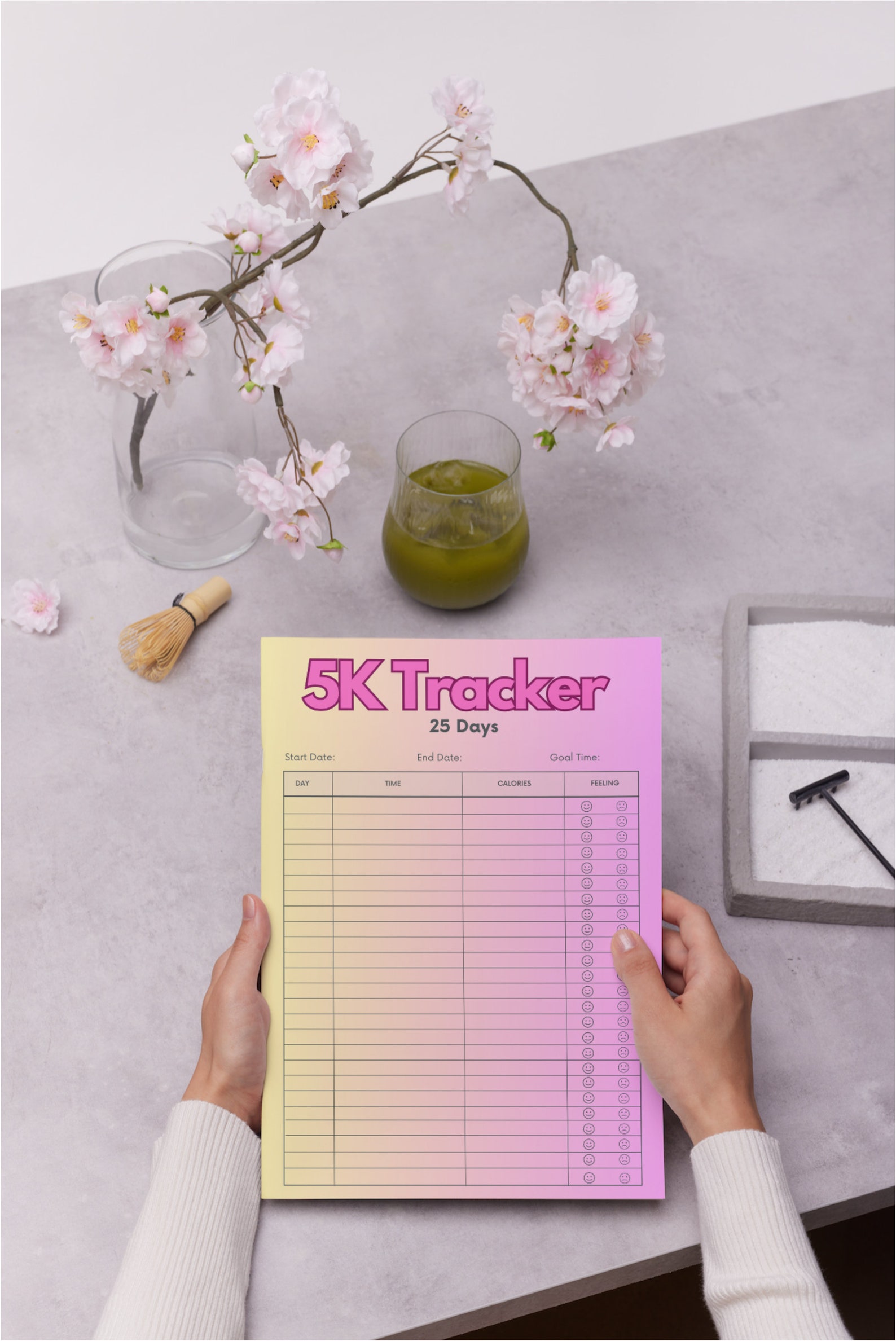 5k Running Tracker, Printable Jogging and Workout Planner, Fitness ...