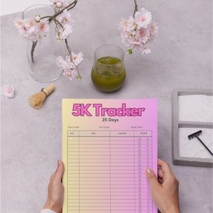 5k Running Tracker, Printable Jogging and Workout Planner, Fitness ...
