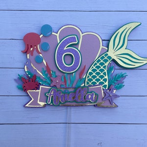 Mermaid Cake Topper, Mermaid Theme Party, Under the Sea Cake Topper ...