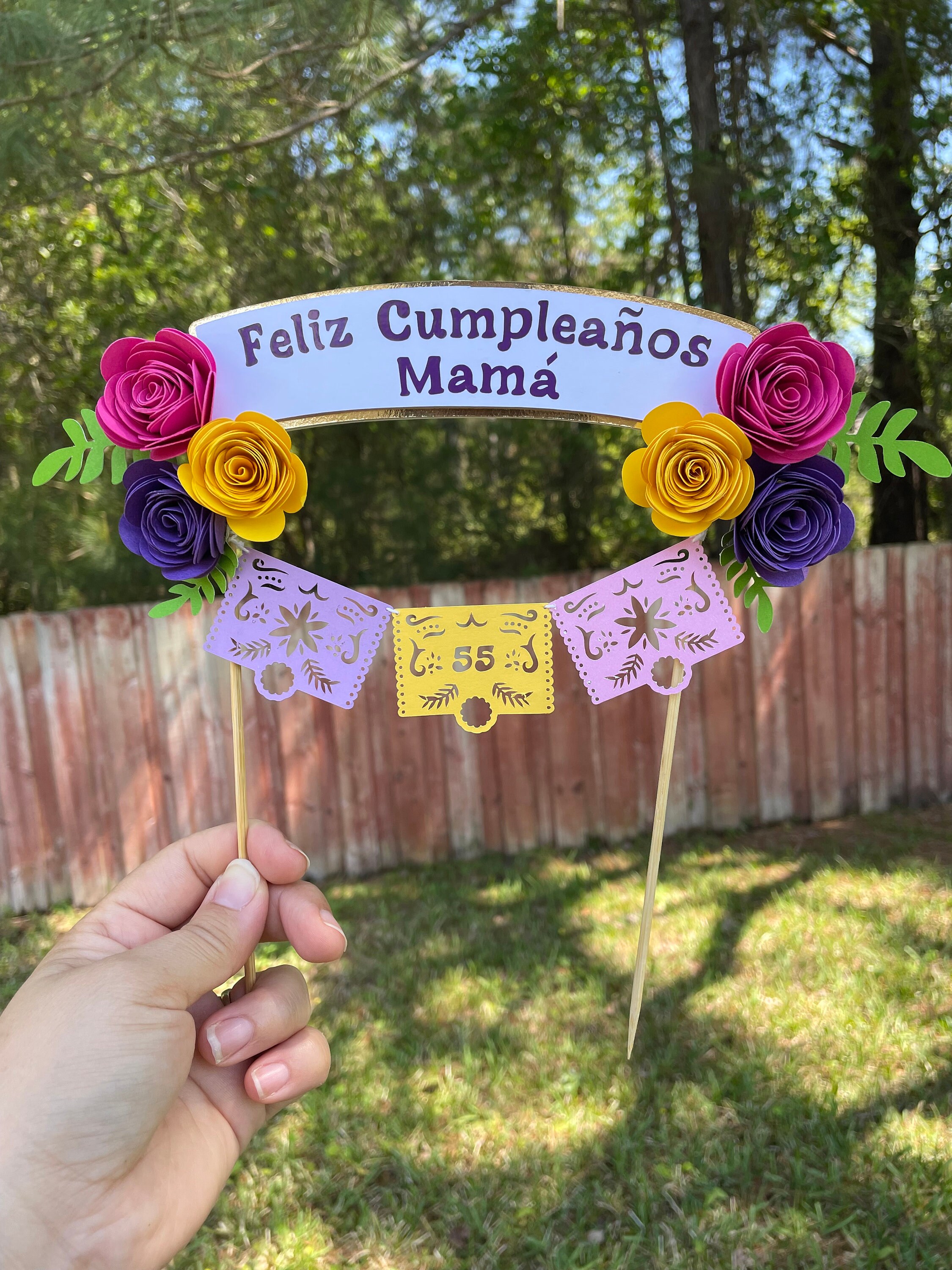 Fiesta Cake Topper, Fiesta Party, Cinco De Mayo, Flower Cake Topper ...