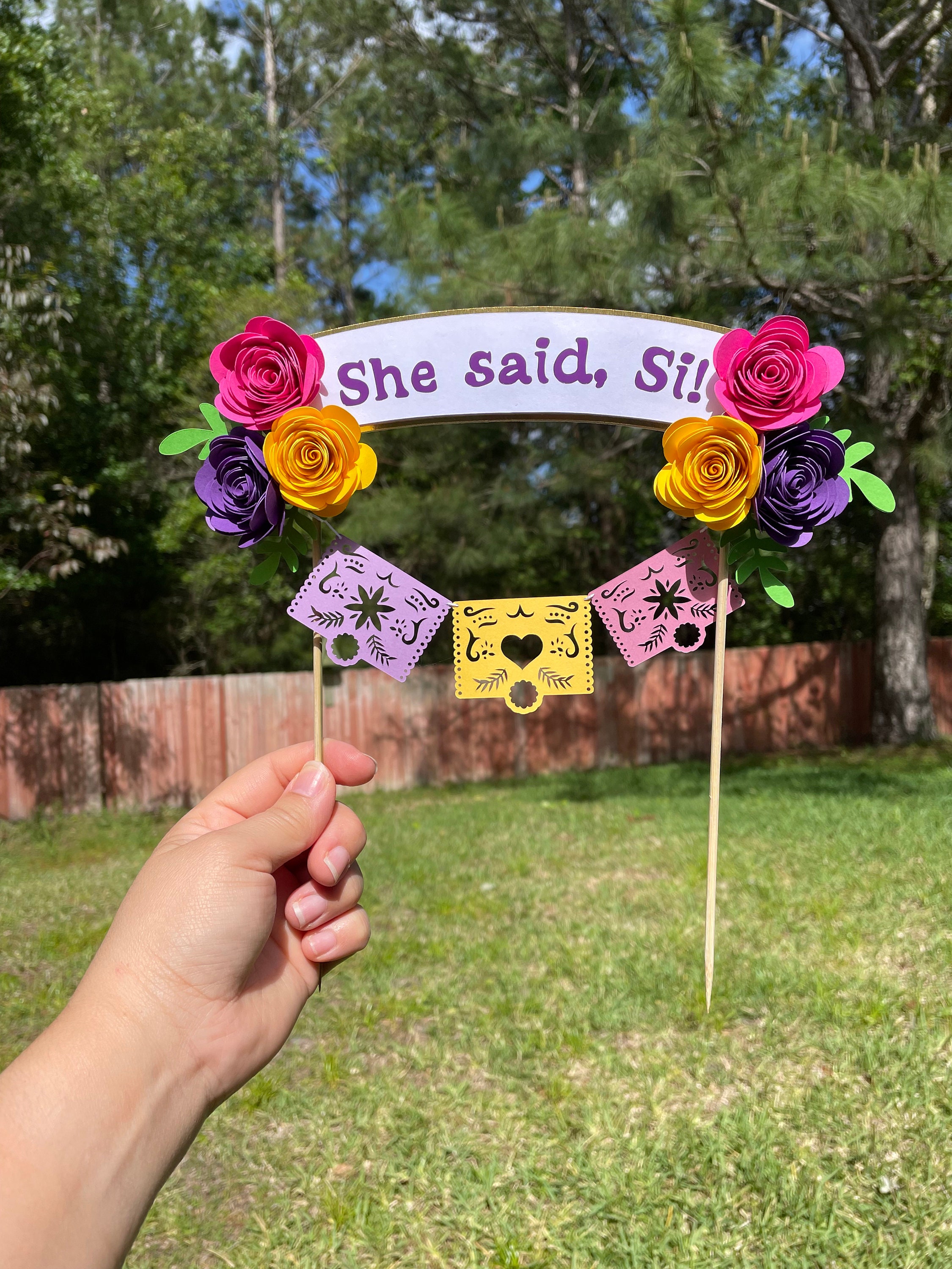 Fiesta Cake Topper, Fiesta Party, Cinco De Mayo, Flower Cake Topper ...