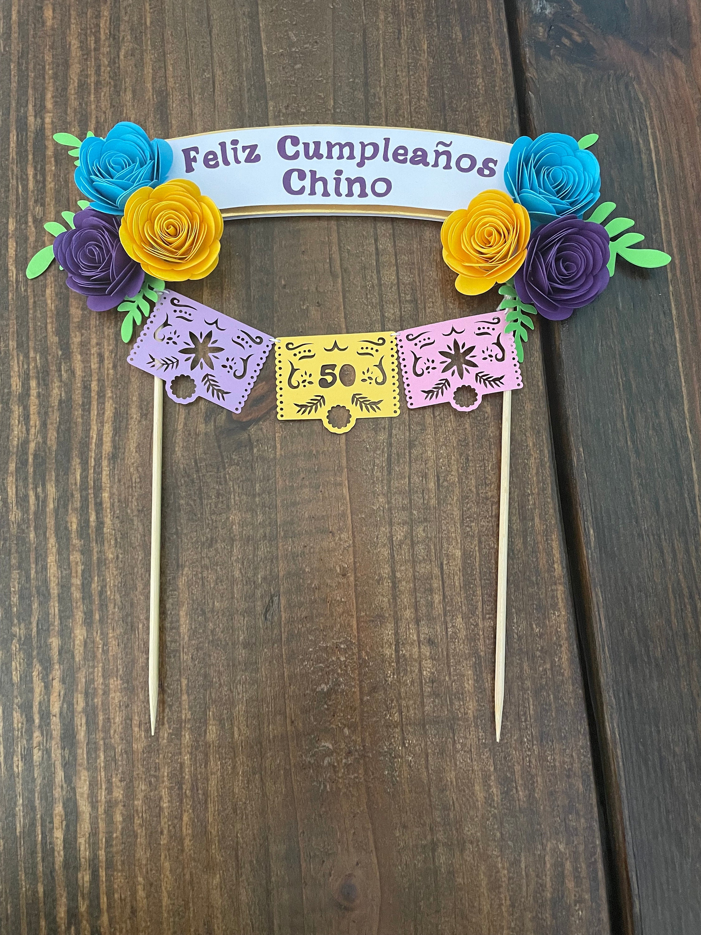 Fiesta Cake Topper, Fiesta Party, Cinco De Mayo, Flower Cake Topper ...