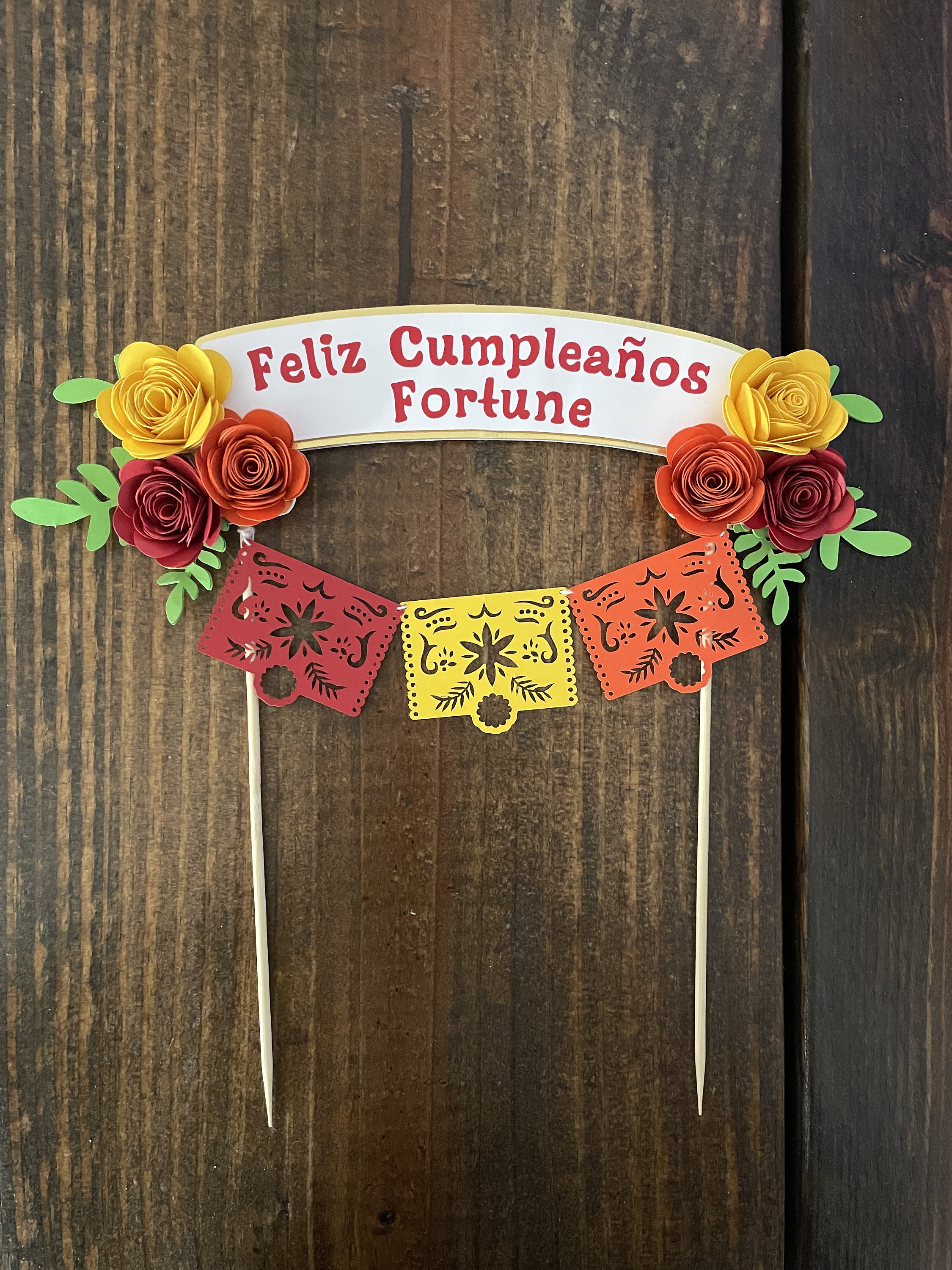 Fiesta Cake Topper, Fiesta Party, Cinco De Mayo, Flower Cake Topper ...
