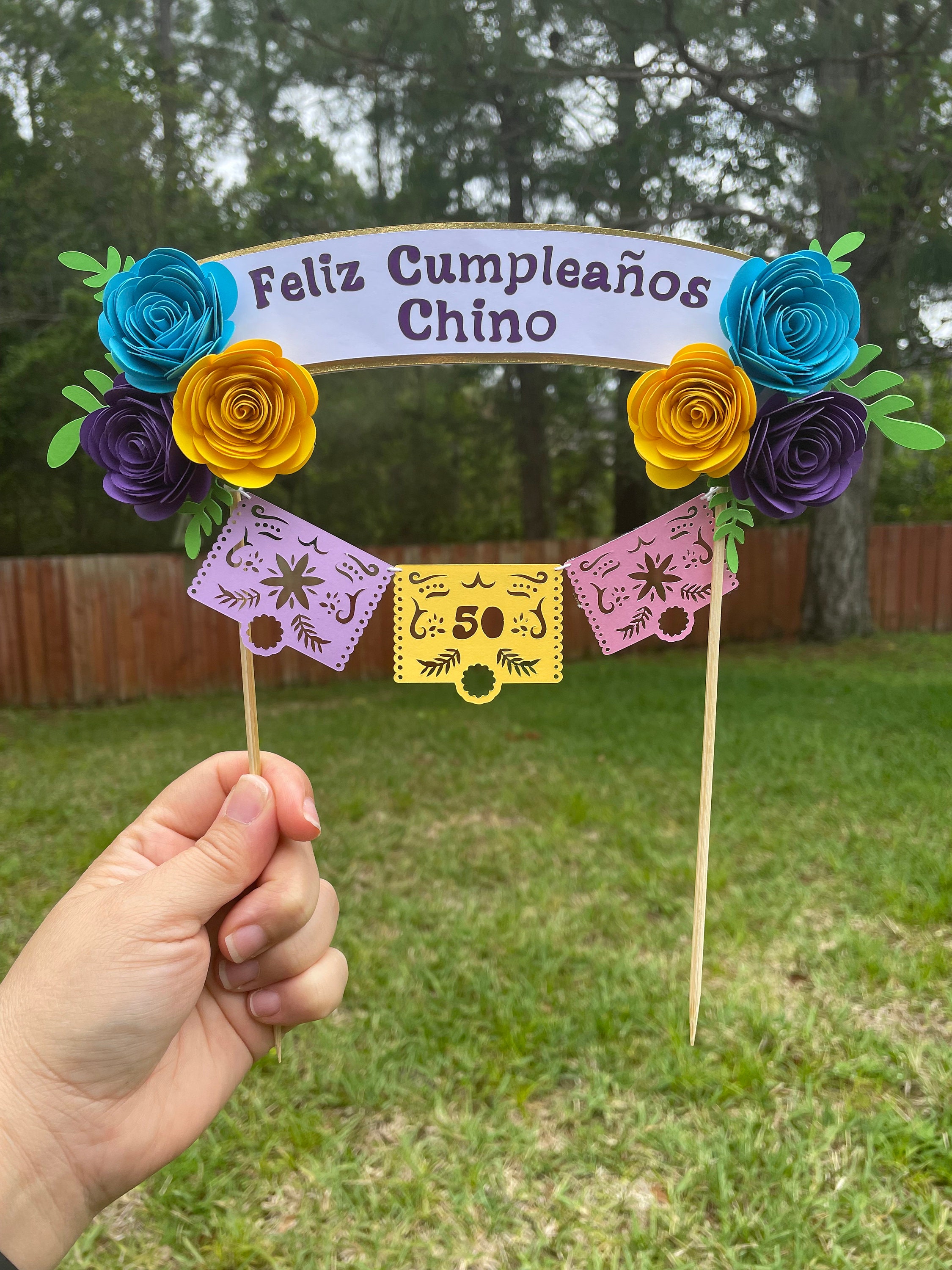 Fiesta Cake Topper, Fiesta Party, Cinco De Mayo, Flower Cake Topper ...
