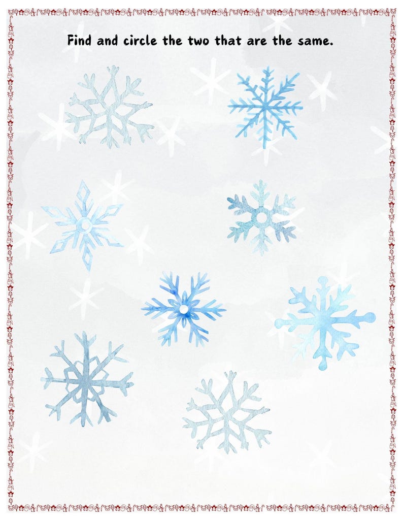 Christmas Winter Activity Packet - Etsy