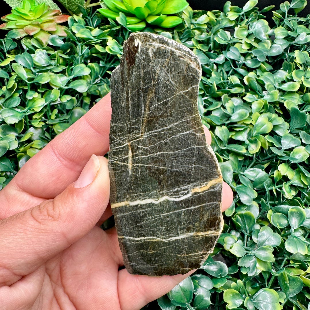 6.0 Oz Lightning Stone Slab — Resin Face, Natural Back - Etsy