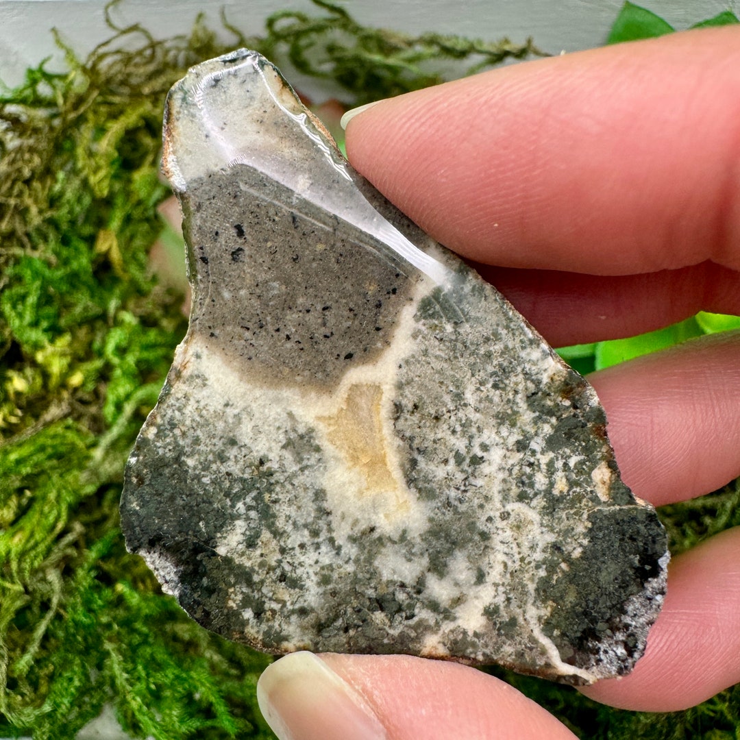 Mock Blue Lightning Stone Half Cut and Resin Enhanced - Etsy