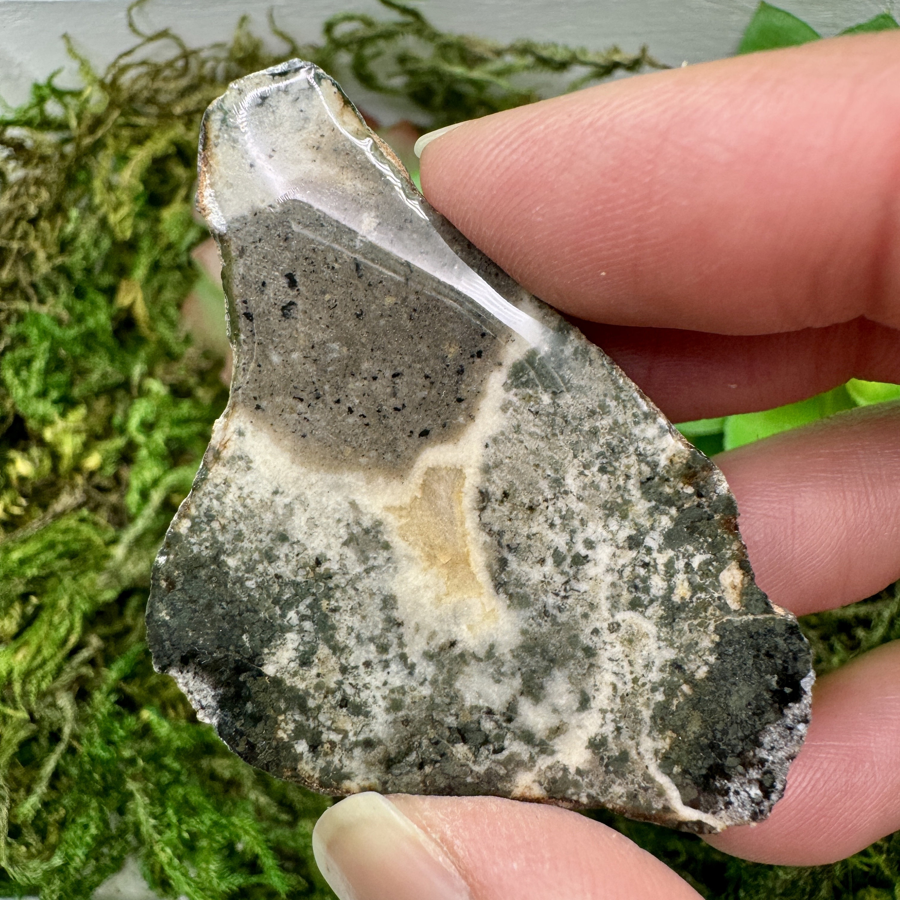 Mock Blue Lightning Stone Half Cut and Resin Enhanced - Etsy